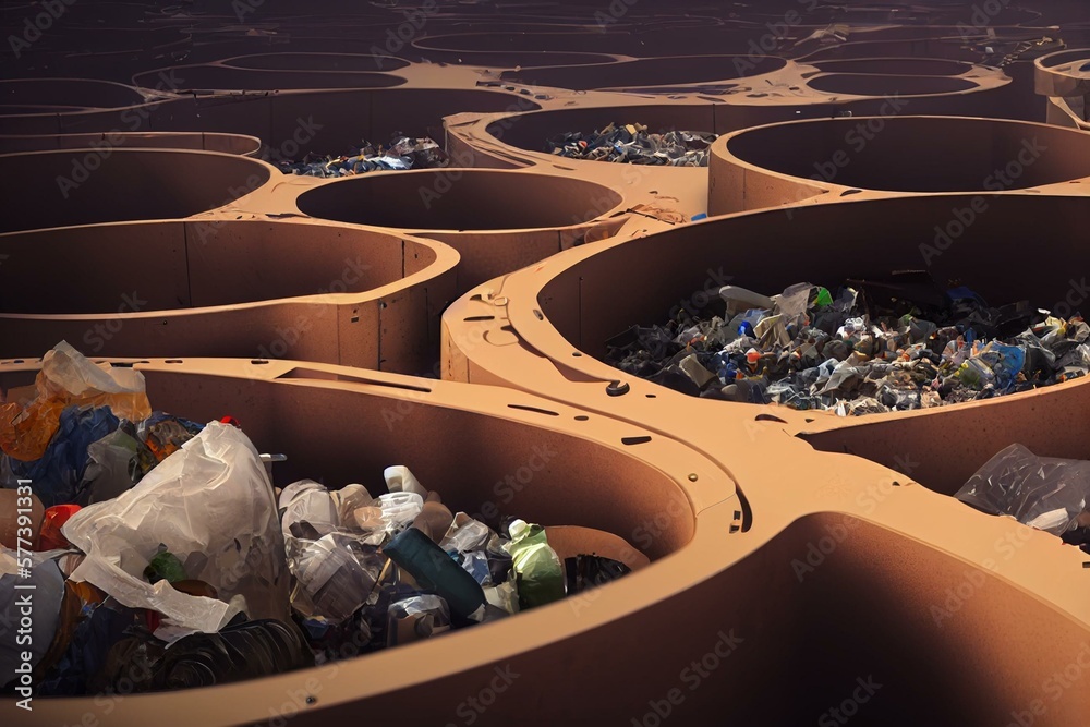 Sorting of garbage by means of rotation in the special device for ...