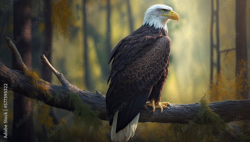 American bald eagle. Generative AI art. Stock Illustration | Adobe Stock