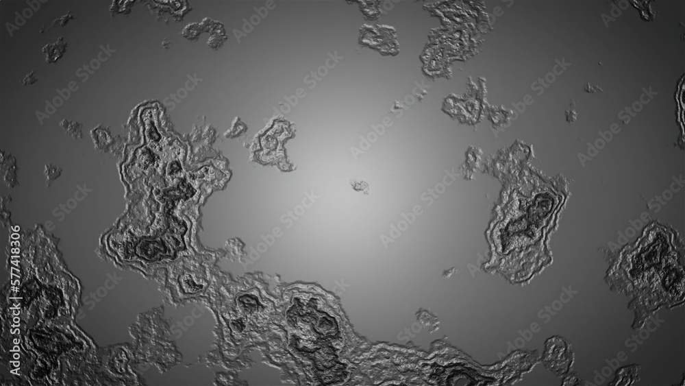 Abstract visualization of microorganisms under microscope. Motion ...