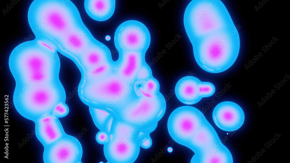 Cell division or cloning cells. Design. Abstract process of cells ...