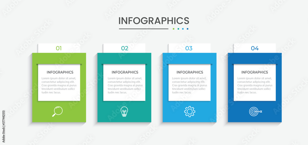 Presentation business infographic template with 4 options Stock Vector ...