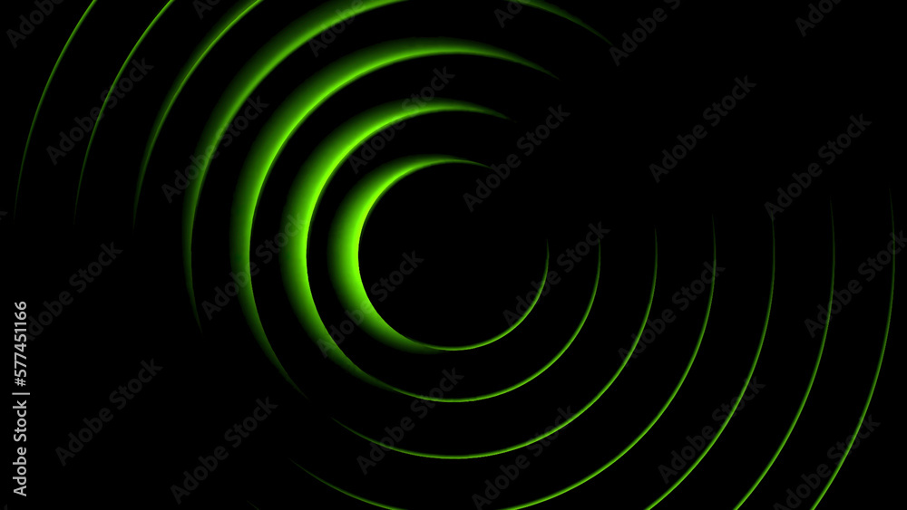 Green shrinking circles. Motion.Dark circles in the animation that ...