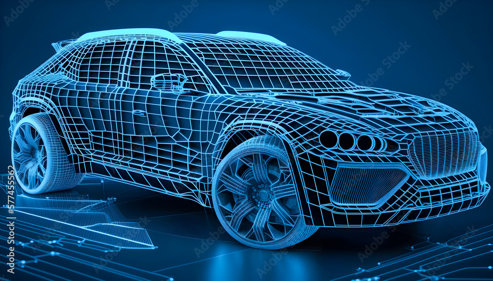 High Quality Car Wireframe SUV Model, 3d Car Wire Frame with blue ... High Quality Car Wireframe SUV Model, 3d Car Wire Frame with blue ...