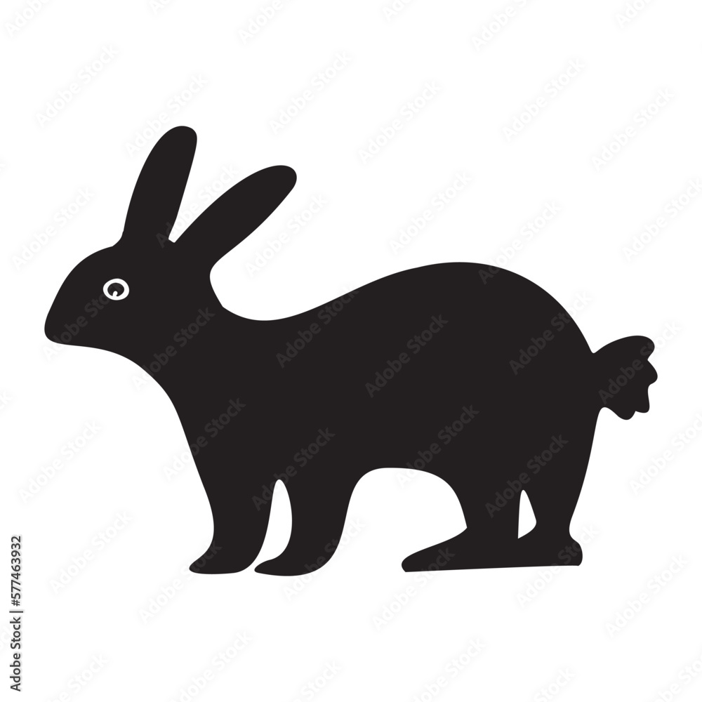 Cute easter bunny cartoon clipart. Vector rabbit motif. Stock Vector ...