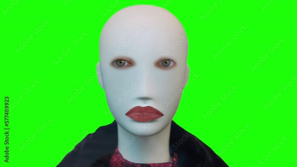 Weird Androgynous Dummy Talking Green Screen Weird Mannequin Background ...