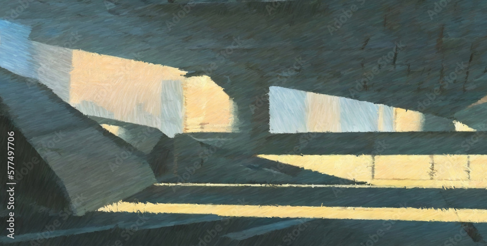 Science fiction structures. Digital painting. Concept art. 2d ...