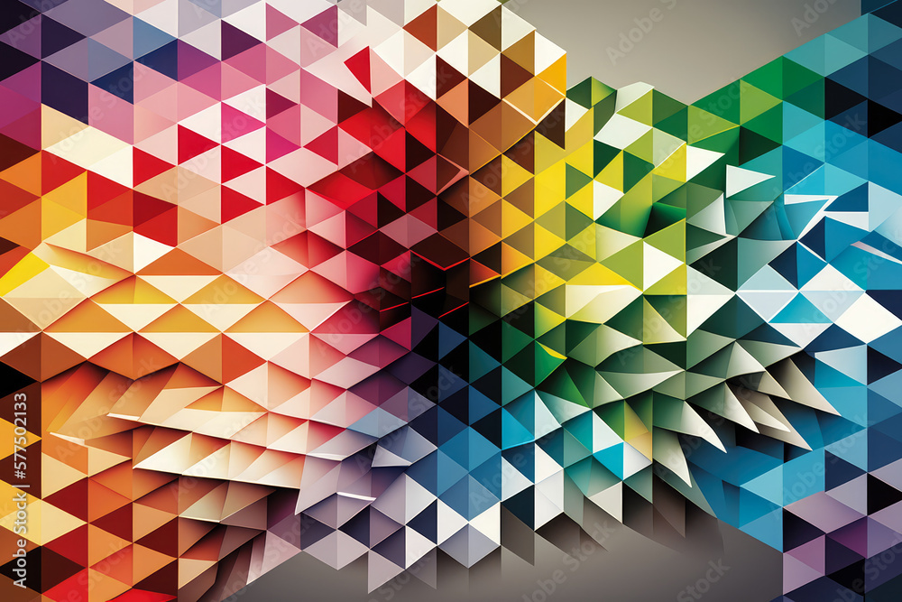 Pixelated Prism Rainbow of Colors in a Crystal-Clear Pattern ...