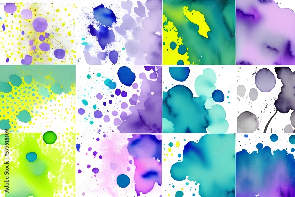 Watercolor color Backgrounds Clipart, Brush strokes illustration ...