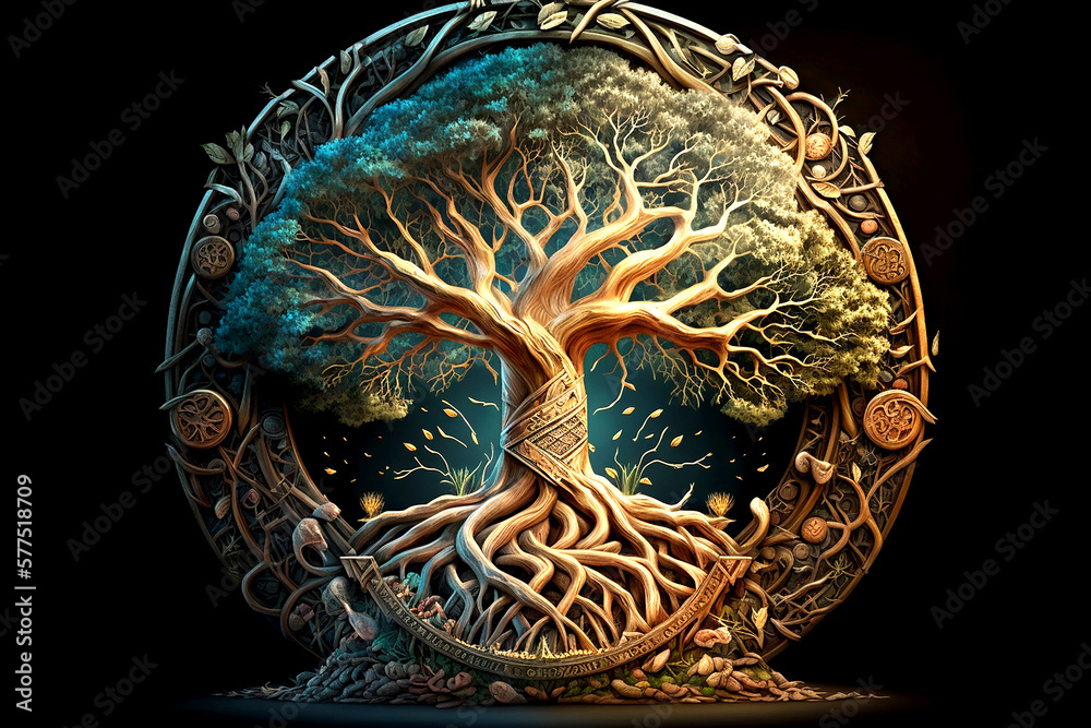 Photo & Art Print Beautiful tree of life, sacred symbol, Melinda Nagy