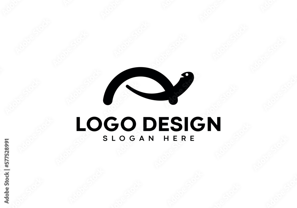 NU letter with turtle logo design on luxury background. NU monogram ...