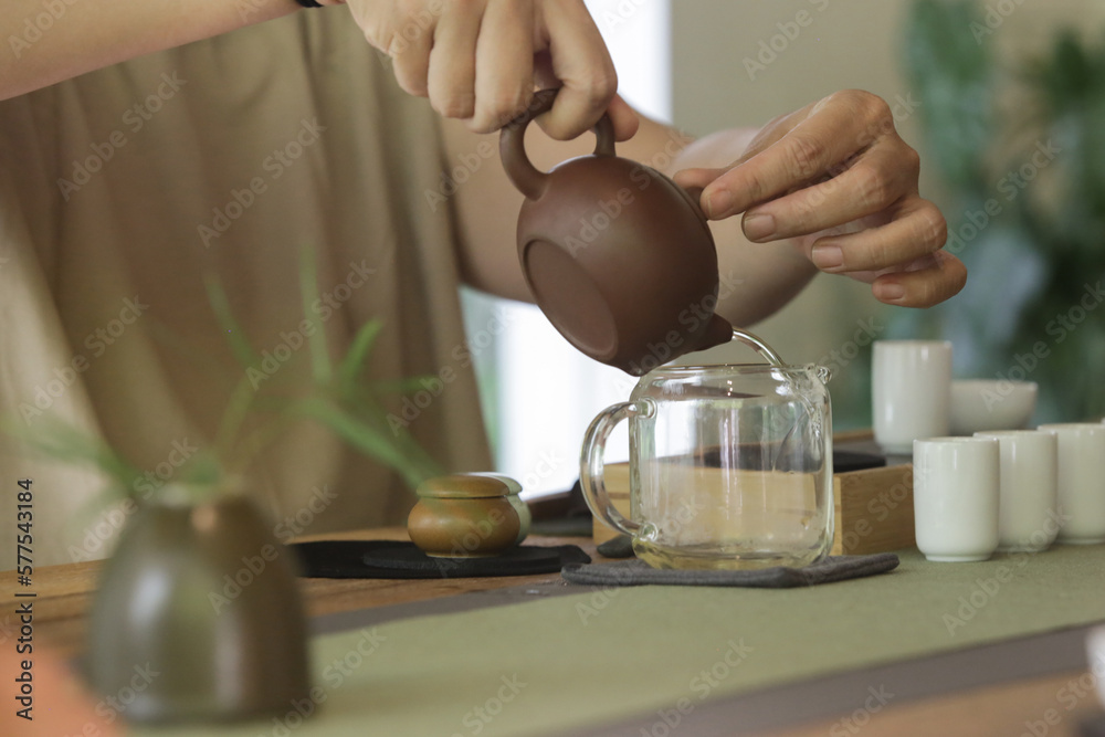 Chinese Tea Ceremony experience. Exquisite hot tea at traditional ...