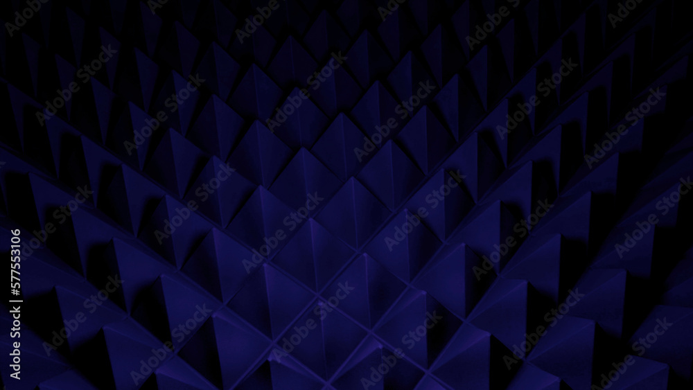 Abstract 3D background of geometric pyramid shapes. Design. Surface of ...
