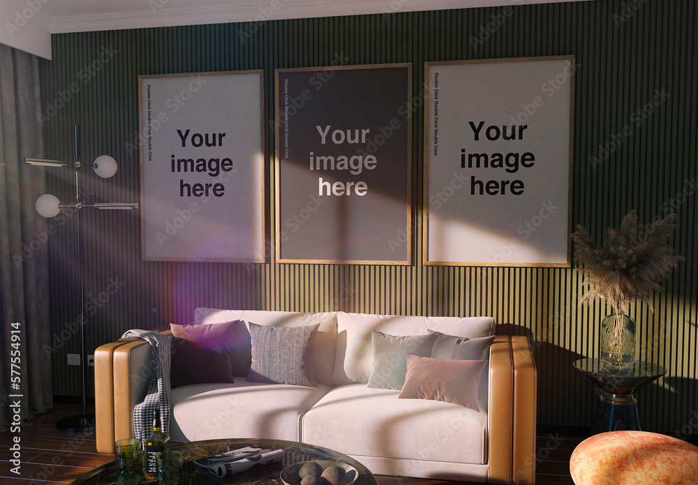 Elegant Retro House Mockup Scene 11 Stock Template | Adobe Stock
