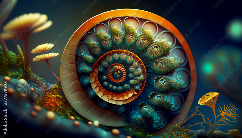 Abstract close-up image of the microcosm, under a microscope. Modern ...