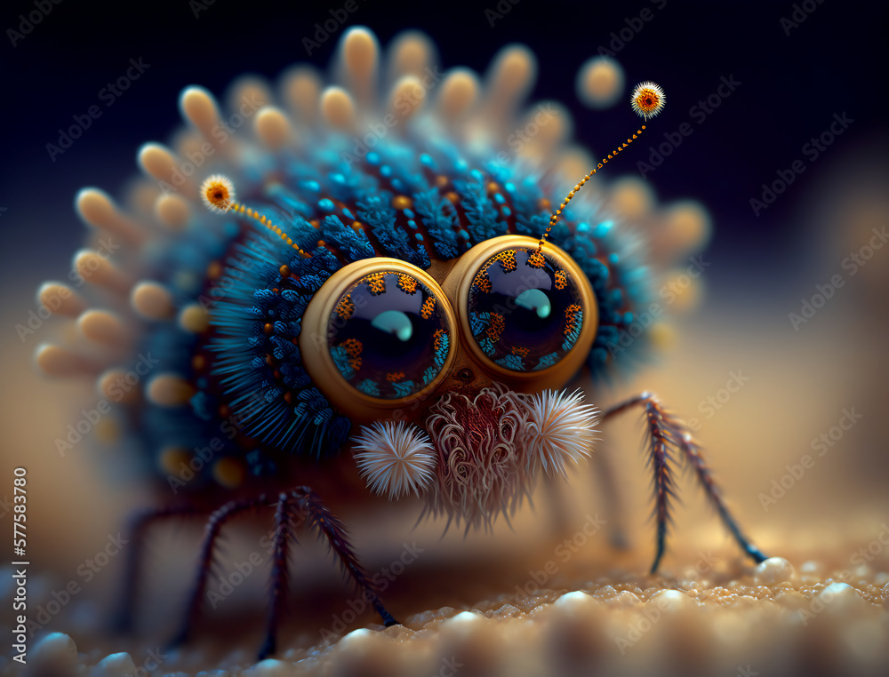 Abstract close-up image of the microcosm, under a microscope. Modern ...