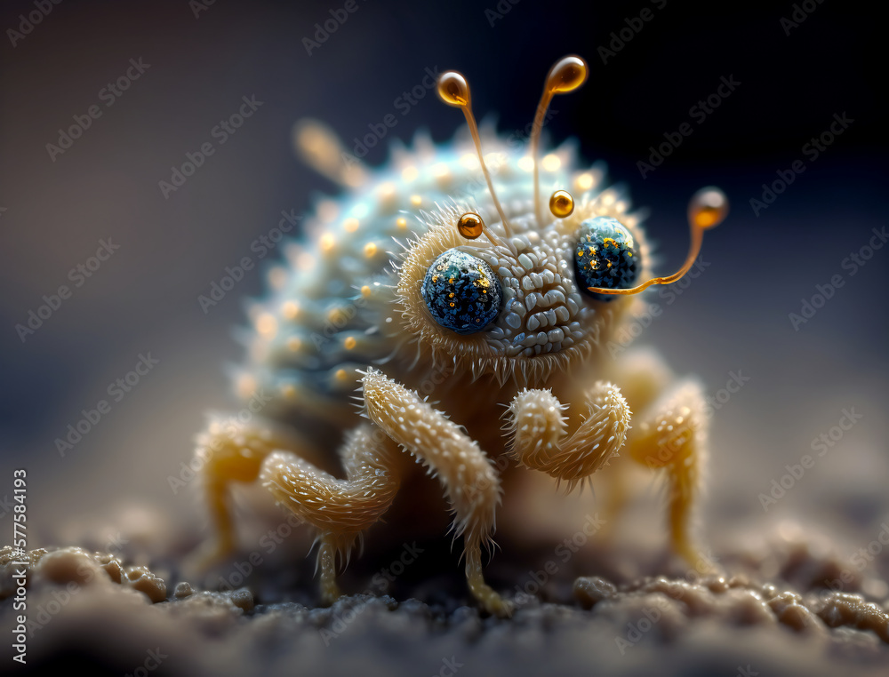 Abstract close-up image of the microcosm, under a microscope. Modern ...