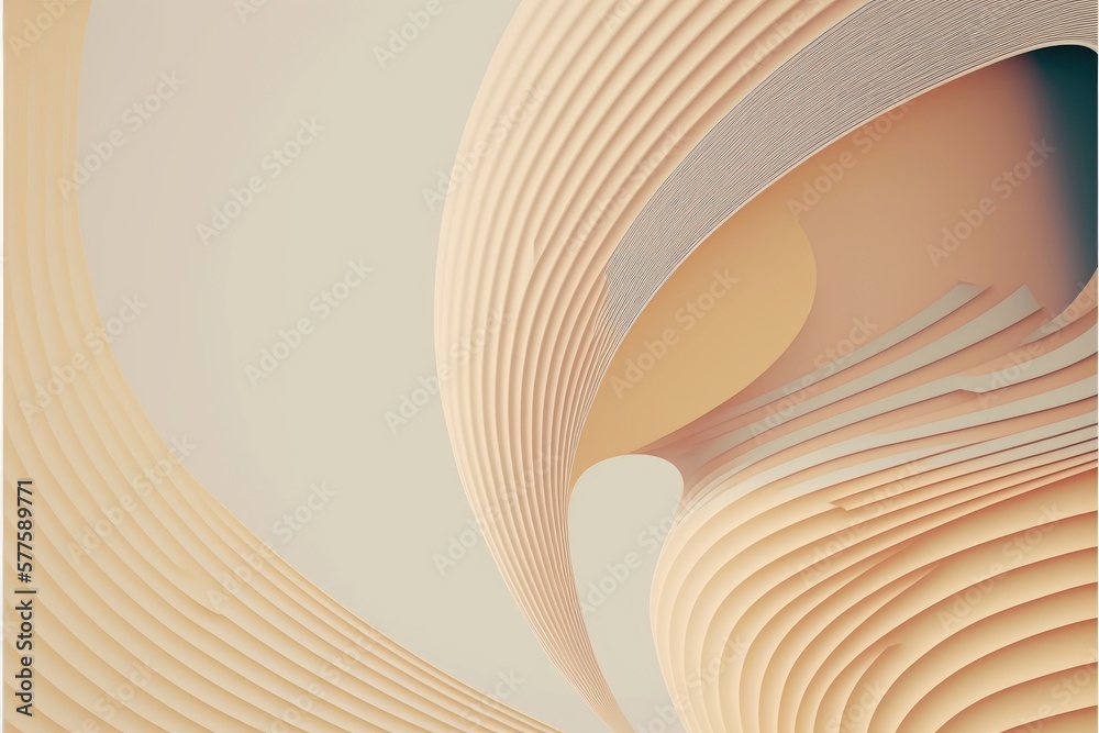 Abstract art of overlapped curve line in pastel color pattern. Concept ...