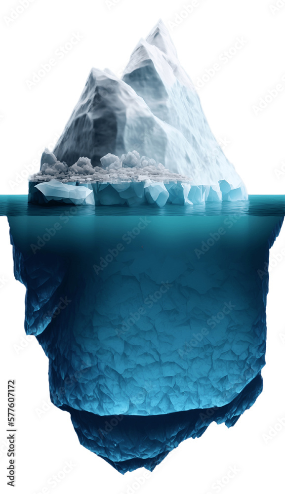 iceberg in polar regions on transparent background Stock Illustration ...
