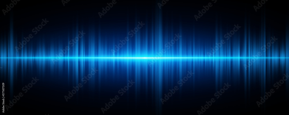 Abstract glowing sound vibrations. Futuristic background for equalizer ...