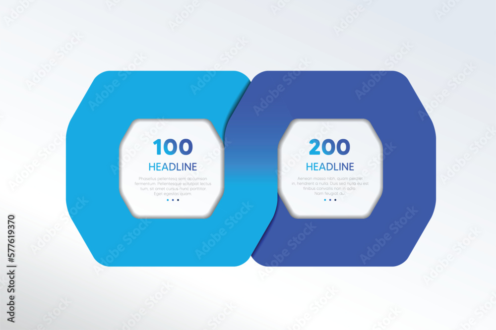 Infinity infographic. 2 step options template, scheme, diagram, chart ...