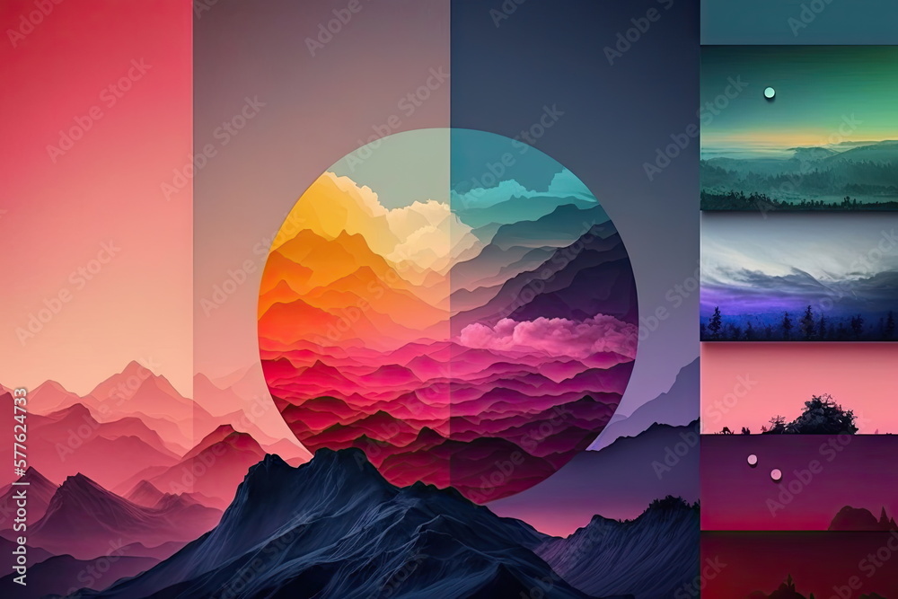 gradient color palette, colorful background, Made by AI,Artificial ...