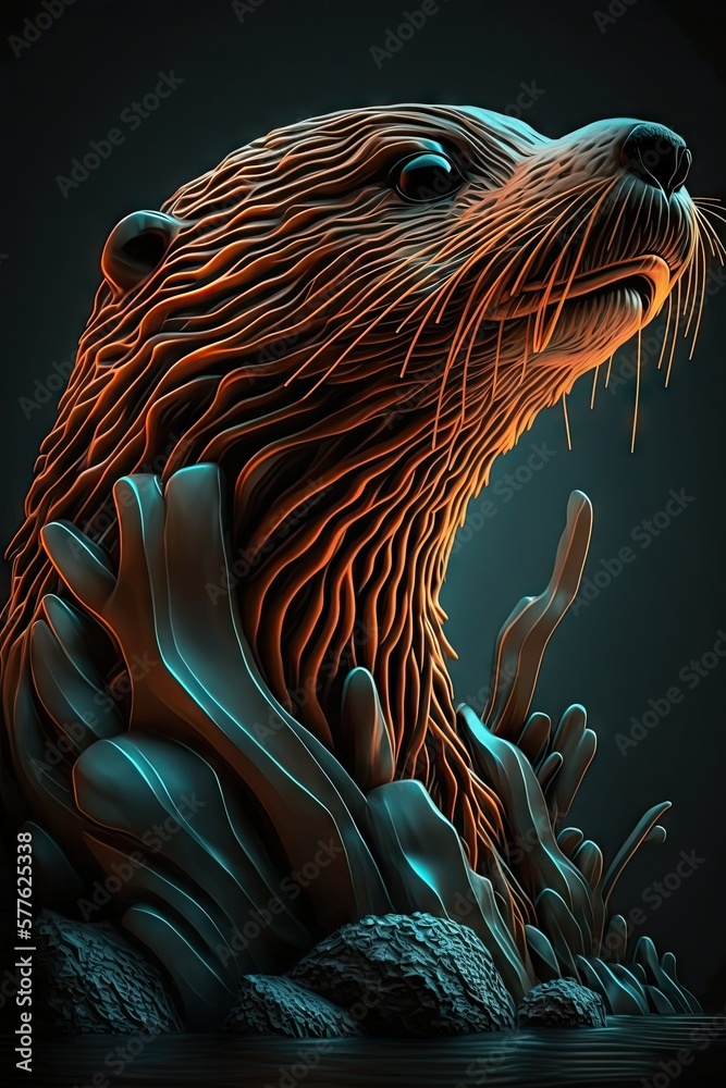 Cool, Epic, Artistic, Beautiful, and Unique Illustration of Beaver ...