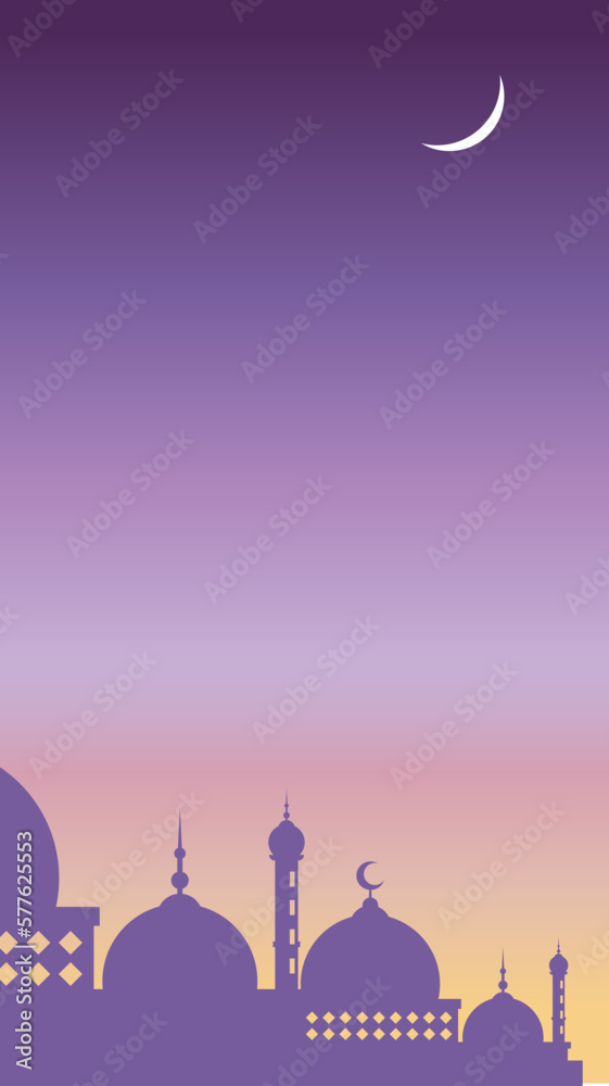 Islamic background template for social media story template with copy ...
