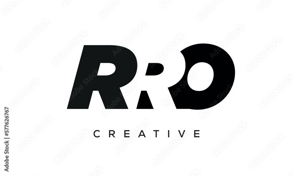 RRO letters negative space logo design. creative typography monogram ...