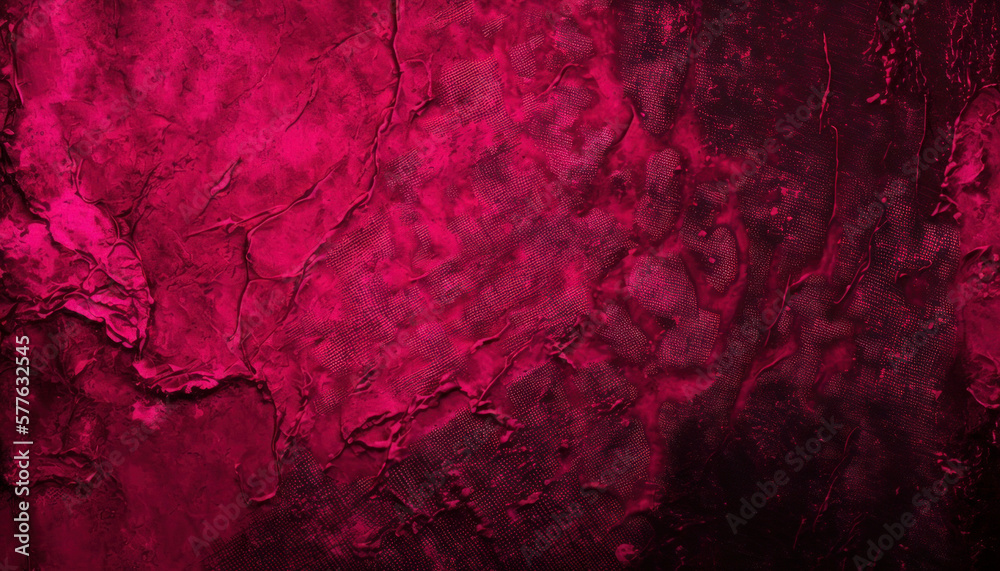 Black red rough surface. Toned old concrete wall. Viva magenta color ...