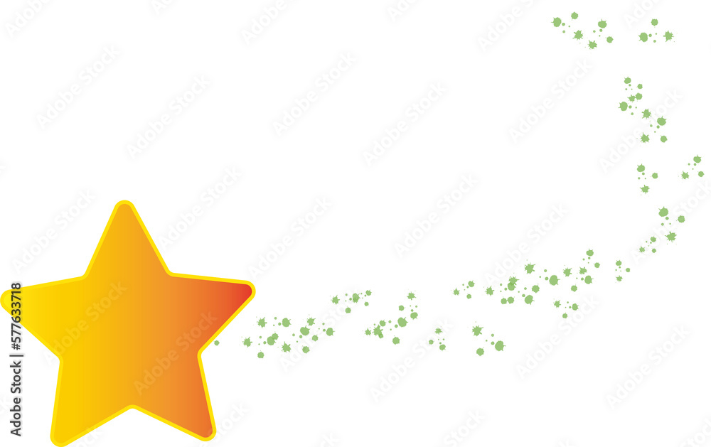 Gradient golden yellow stars with shooting star starburst lines ...