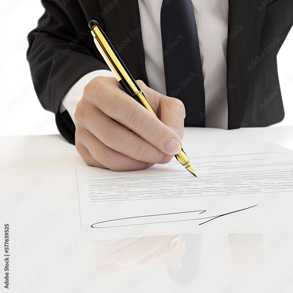 Signing A Contract Businessman, Generated AI, Generated, AI Stock ...