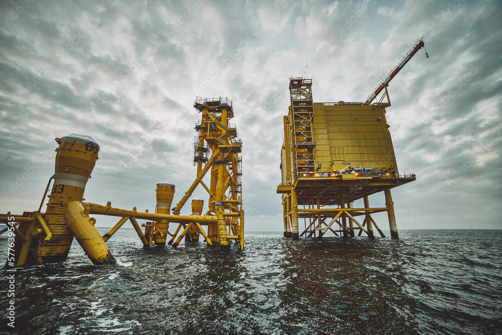 Process of installation offshore electrical wind power plant station in ...