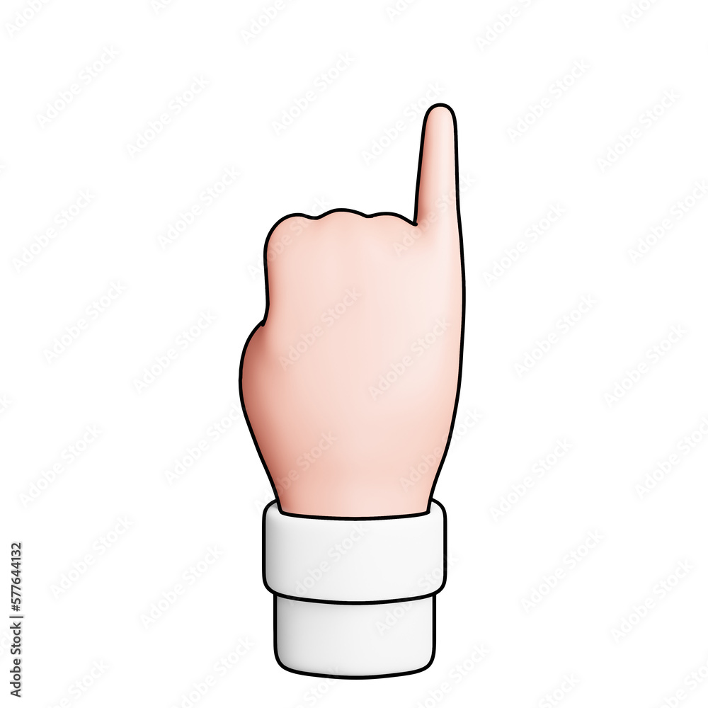 Little Finger gesture hand 3D icon in back view - Filled outline style ...