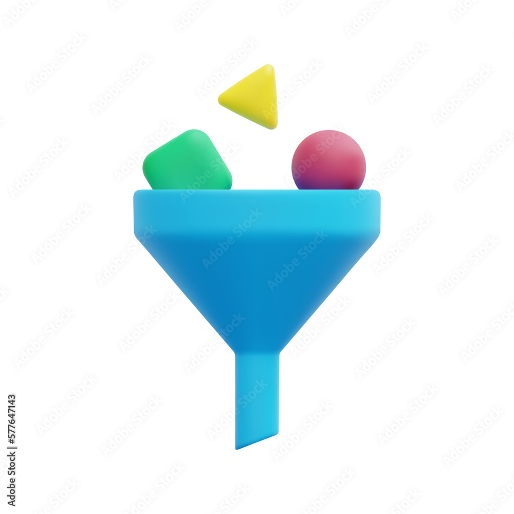 3d filter with gear icon vector. Isolated on white background. 3d ...