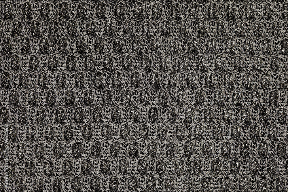 Mesh black polymer structure, background wallpaper, uniform texture ...