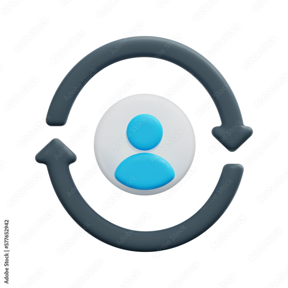 3d customer icon vector. Isolated on white background. 3d customer ...