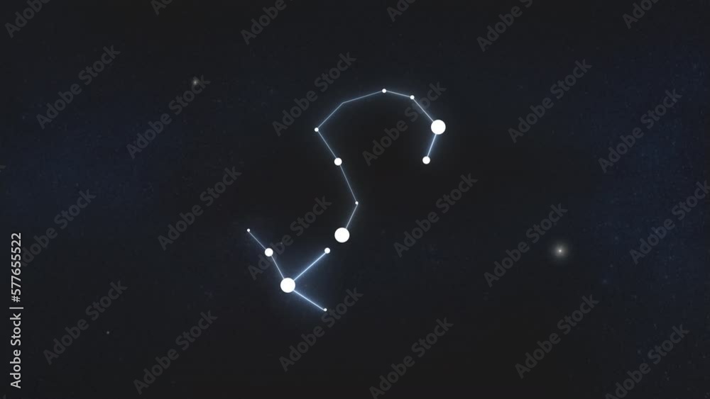 Scorpio zodiac constellation is formed from individual stars in night ...