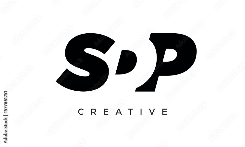 SDP letters negative space logo design. creative typography monogram ...