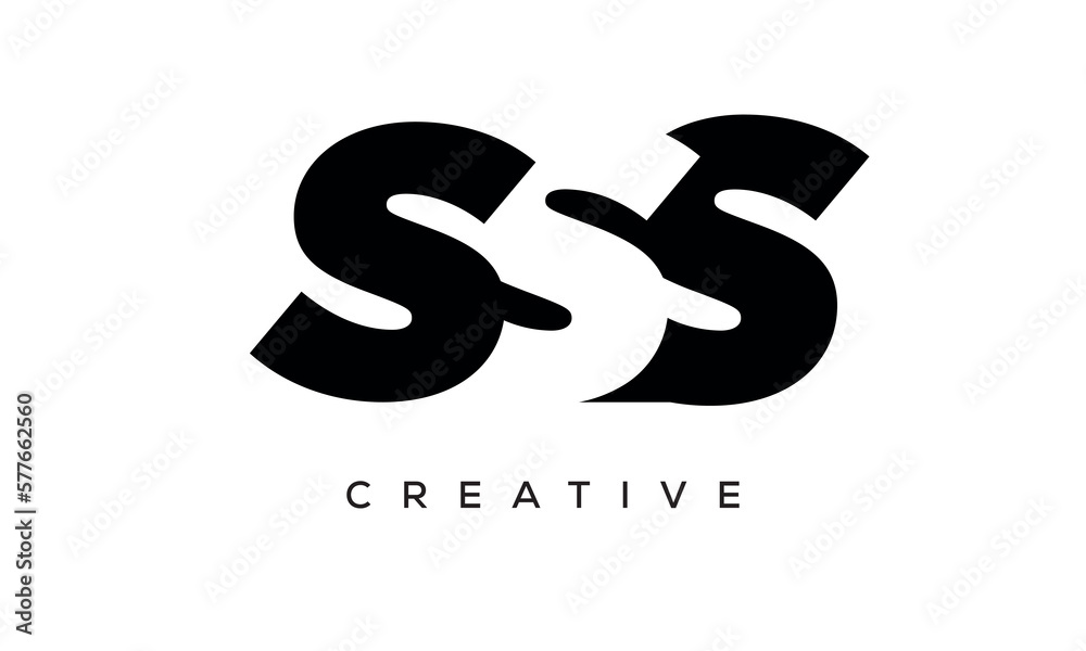 SSS letters negative space logo design. creative typography monogram ...