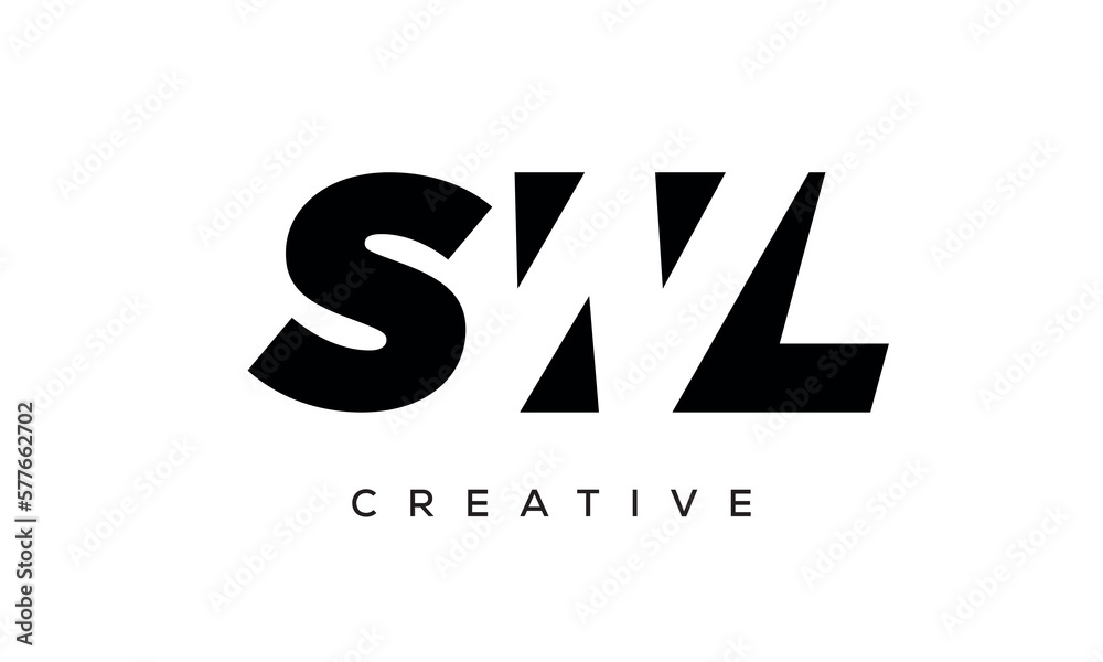 SWL letters negative space logo design. creative typography monogram ...