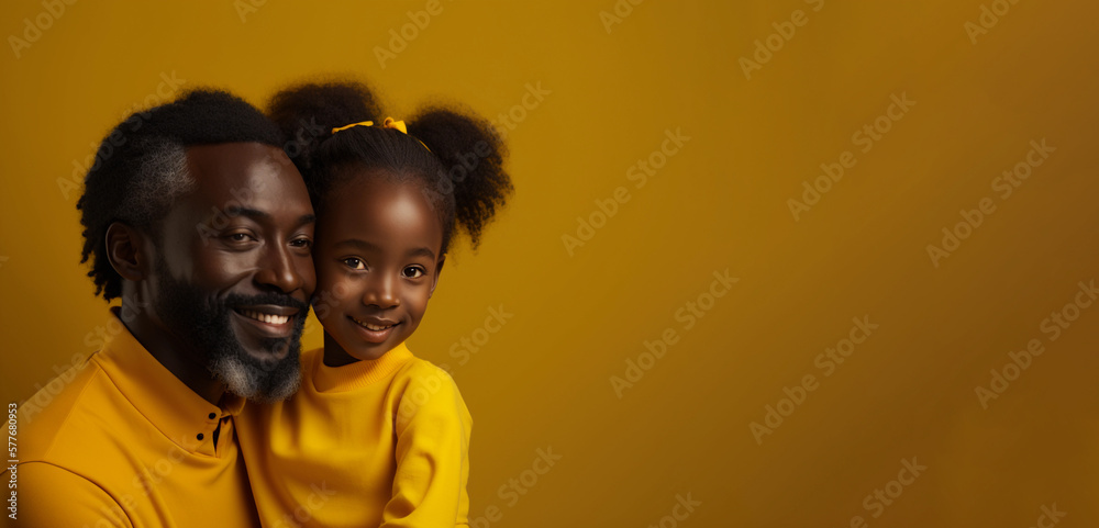 Father's Day. Flyer or banner lots of blank space for text. African ...