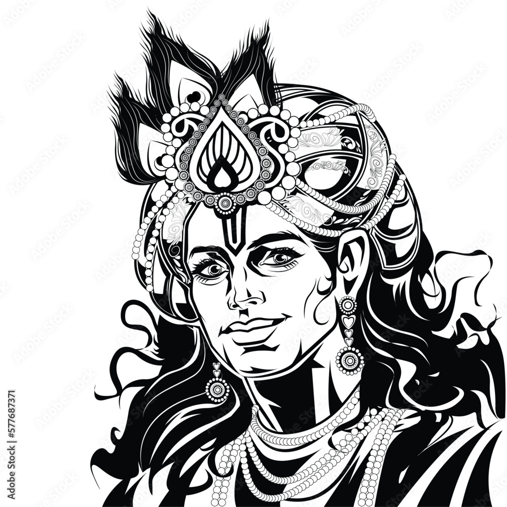 Lord Shri Krishna, Krishna face, Krishna faceJanmashtami Indian ...