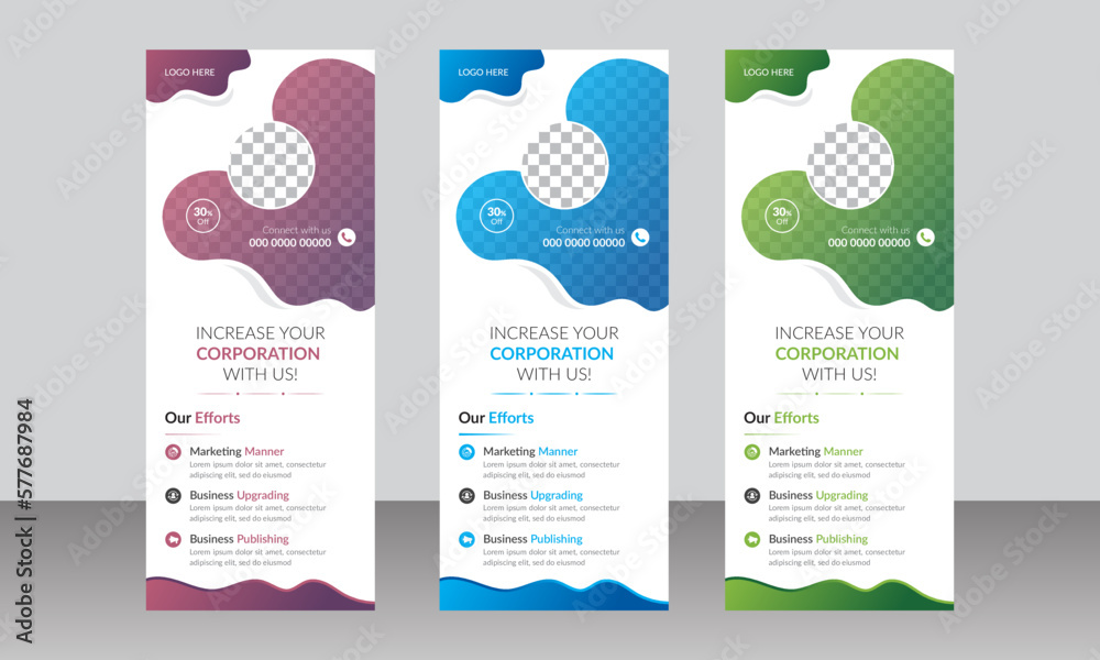 Roll Up Banner design. Roll up Banner modern template Design. Creative ...