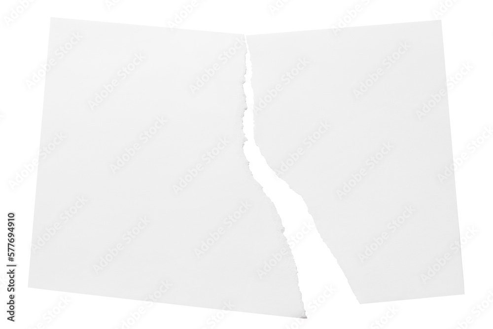 Torn sheet of paper, cut out Stock Photo | Adobe Stock