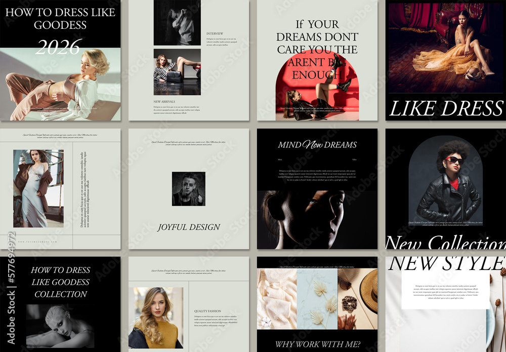 Social Media Post Layout Stock Template | Adobe Stock