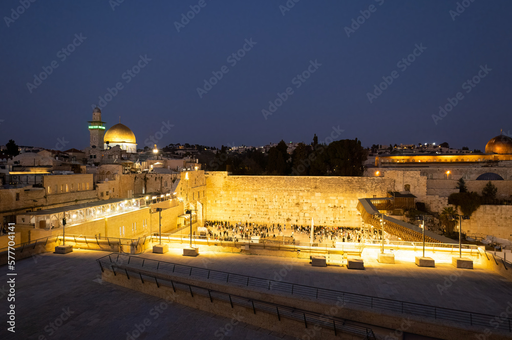 Israel, Sacred Western Wall Kotel in Jerusalem Old City known as ...