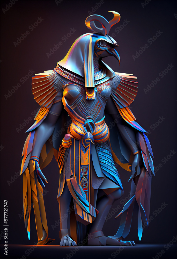 Beautiful abstract Egyptian God Osiris background. Generative AI ...