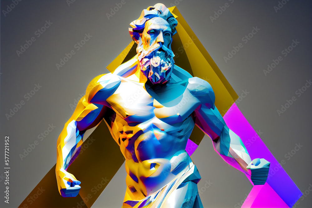 Beautiful abstract Olympian God Zeus background. Generative AI ...