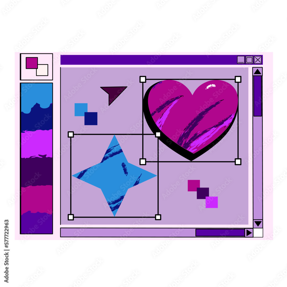 Cute Retro Vaporwave Desktop with hearts and stars. Retro browser ... Cute Retro Vaporwave Desktop with hearts and stars. Retro browser ...