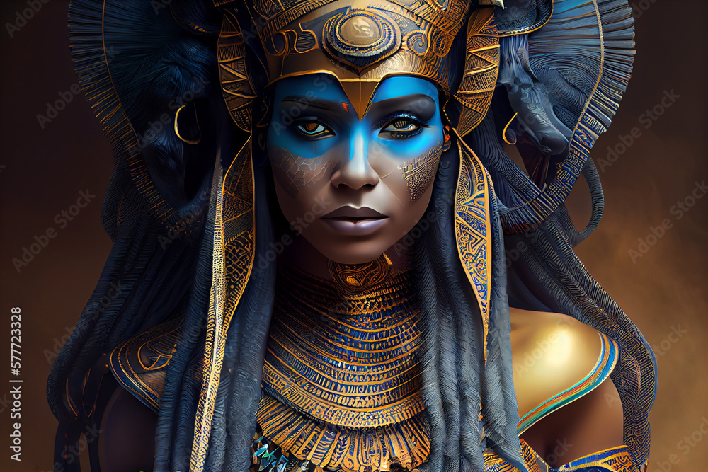 Beautiful abstract Egyptian God Isis background. Generative AI ...